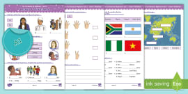 My Nationality Worksheet (teacher made) - Twinkl