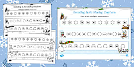 Winter Themed Missing Numbers Number Square (teacher made)
