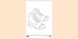 Victorian Mens Boots Colouring | Colouring Sheets - Twinkl