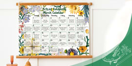 Flower Calendar (teacher made) - Twinkl