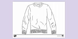 Knitted Jumper Colouring Sheet | Colouring Sheets - Twinkl