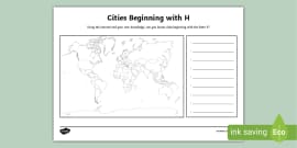 Cities Beginning with E Worksheet (teacher made) - Twinkl