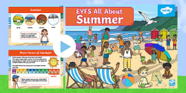 Summer Flashcards: EYFS - Summertime and holiday activities