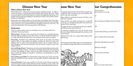 Chinese New Year Reading Comprehension | Beyond English