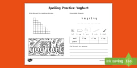 Temperature Spelling Practice Worksheet - Twinkl