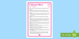 5 Minute Fillers for Primary KS2 (teacher made) - Twinkl