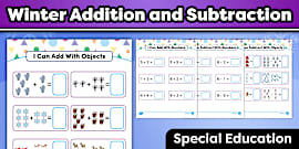 First Grade Winter Addition Worksheet