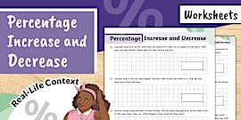 UKS2 Percentage Increase and Decrease Worksheets (PDF)