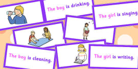 SVO Picture Description Cards Set 2 (teacher made)