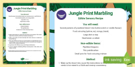 Jungle Trees Edible Sensory Recipe (teacher made) - Twinkl