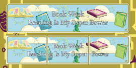 Reading Is My Super Power Display Banner (teacher made)