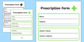 Pharmacy Role Play Posters - doctors, roleplay, props, display