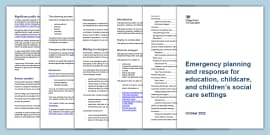 School Contingency Planning Guidance and Template - Twinkl