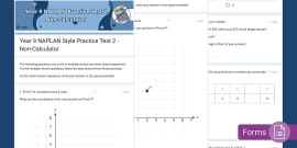 NAPLAN Practice Test Year 7 Numeracy Non-Calculator - Twinkl