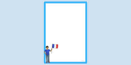 French Flag Page Borders (teacher made) - Twinkl