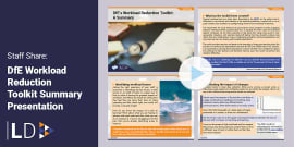 FREE! - Staff share: DfE Workload Reduction Toolkit - Behaviour Management