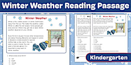 Hibernation Reading Passage Comprehension Worksheet