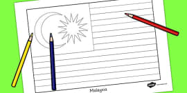 China Flag Colouring Sheet - Chinese Flag (teacher made)