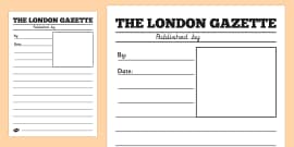 Great Fire of London Newspaper Report KS1 (teacher made)