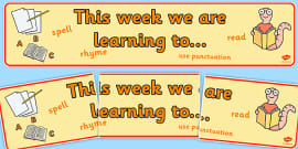 👉 What We Are Learning This Week Display Banner - display banner