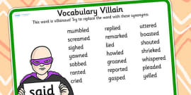 Alternative Words For Said - Said Word Mat (teacher made)