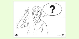 Question Marks Colouring Sheet | Colouring Sheets - Twinkl