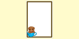 FREE! - Simple Blank Cute Dog Page Border | Printable Page Borders