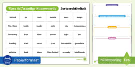 Abstrakte Selfstandige Naamwoord Plakkaat - Graad 4 - Twinkl