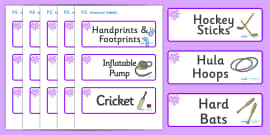 Editable PE Labels for Sports Equipment | Twinkl Resources