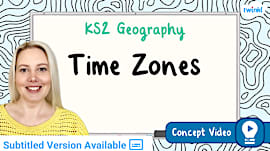 Time Zones Map - Geography - KS2 - Twinkl