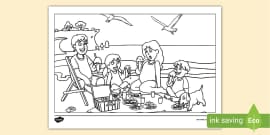 FREE! - Summer Vacation Colouring Page Printable | Colouring Sheets
