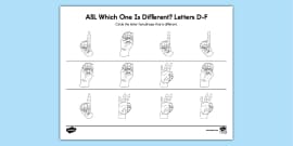 Sign Language Comparison Worksheets for Kids | Twinkl USA