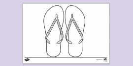 Blank Flip Flops Template | Summer Clothes K-2 Art Resources
