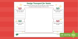 Design A Santa Sleigh Template Activity - Christmas - Twinkl