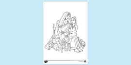 Prahlad and Holika Sequencing Holi Activity Sheet