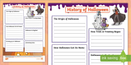 History of Halloween Fact File Template | Twinkl - Twinkl