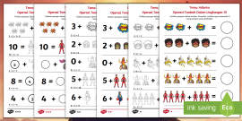 Kad Permainan Operasi Tambah Dalam Lingkungan 20 - Twinkl