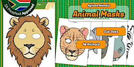 Animal Role Play Masks - Animal Mask Templates