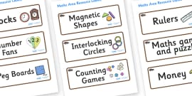 Maths Resource Editable Labels (Lehrer gemacht) - Twinkl