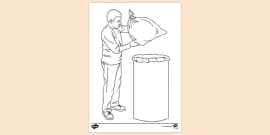 FREE! - Park Bin Colouring Sheets | Colouring Pages - Twinkl