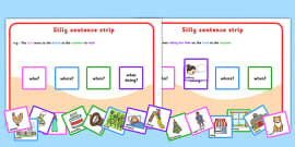 Silly Animal Sentences Game | CfE Early Level Resources