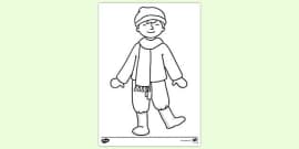 Mole in the Mitten Colouring Sheet | Colouring Sheets