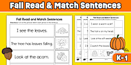 Ocean Read and Match Sentences Cut and Paste Worksheets