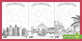 Qatar Themed Tally and Count Worksheet - Twinkl