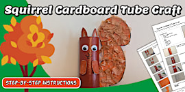 Folded Paper Squirrel | Autumn Crafts