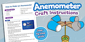 How to Make an Anemometer with Cups | Science Resource