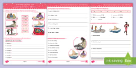 ESL Curriculum Level 2, Lesson 2 Worksheet - Twinkl