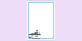 Simple Blank Market Page Border | Page Borders | Twinkl