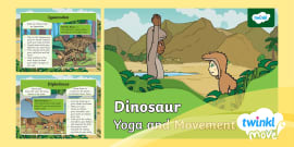 Dinosaur Yoga Cards (Teacher-Made) - Twinkl