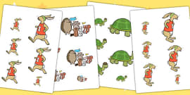 The Tortoise and the Hare Story Sequencing Cards